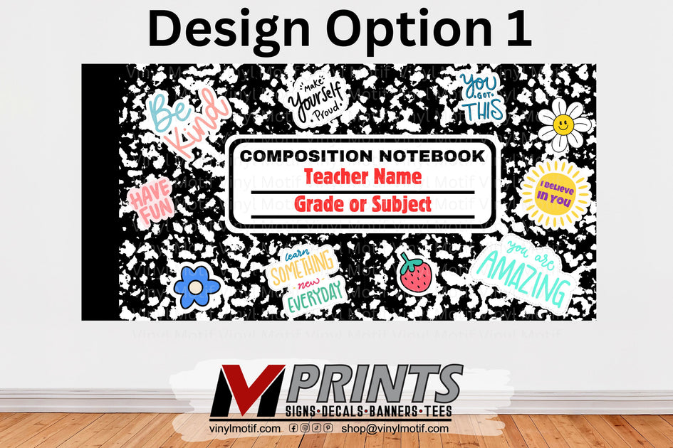 Composition Bulletin Board – Vinyl Motif, LLC