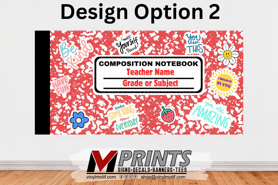 Composition Bulletin Board – Vinyl Motif, LLC