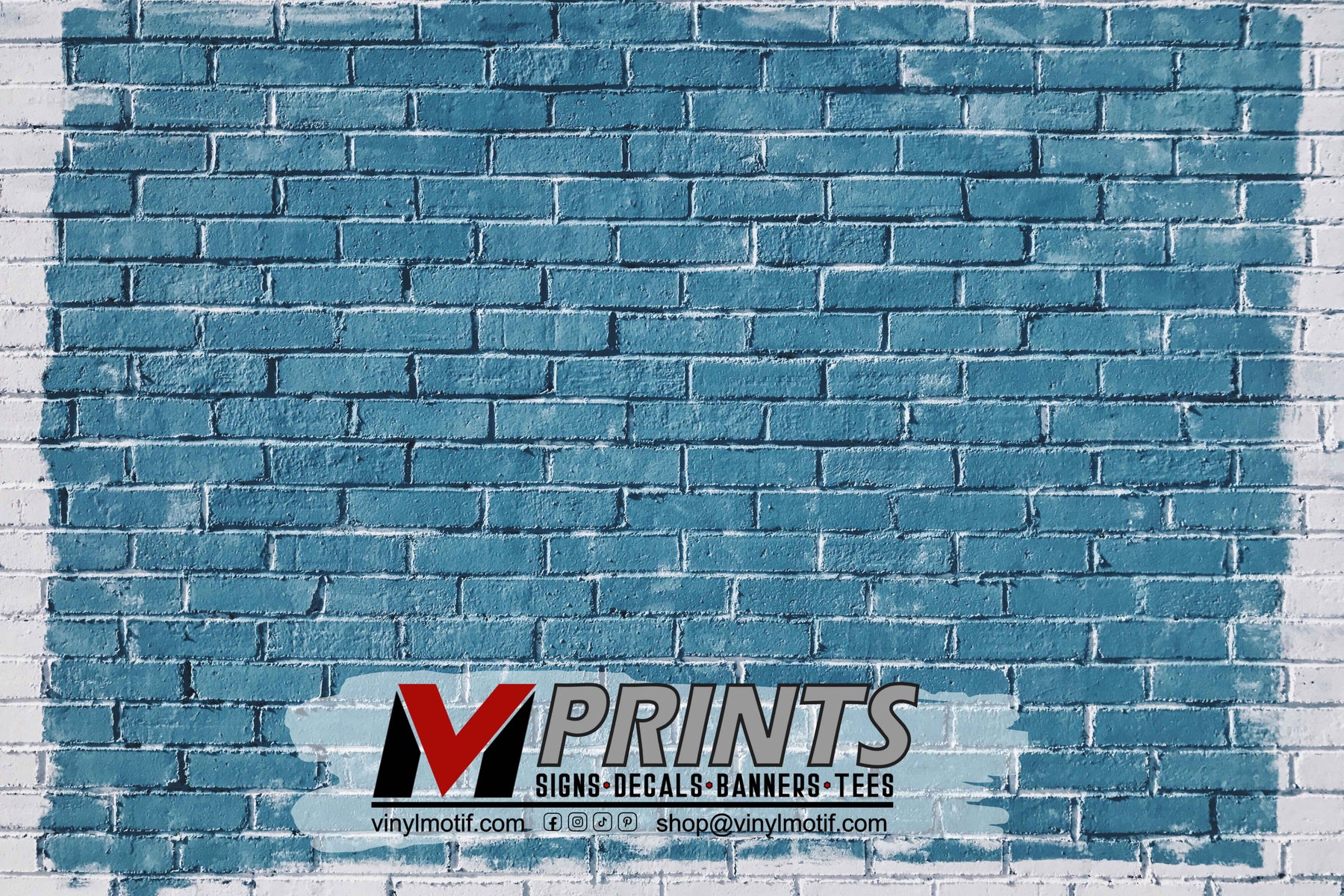 Blue Brick Banner Photo Backdrop – Vinyl Motif, LLC