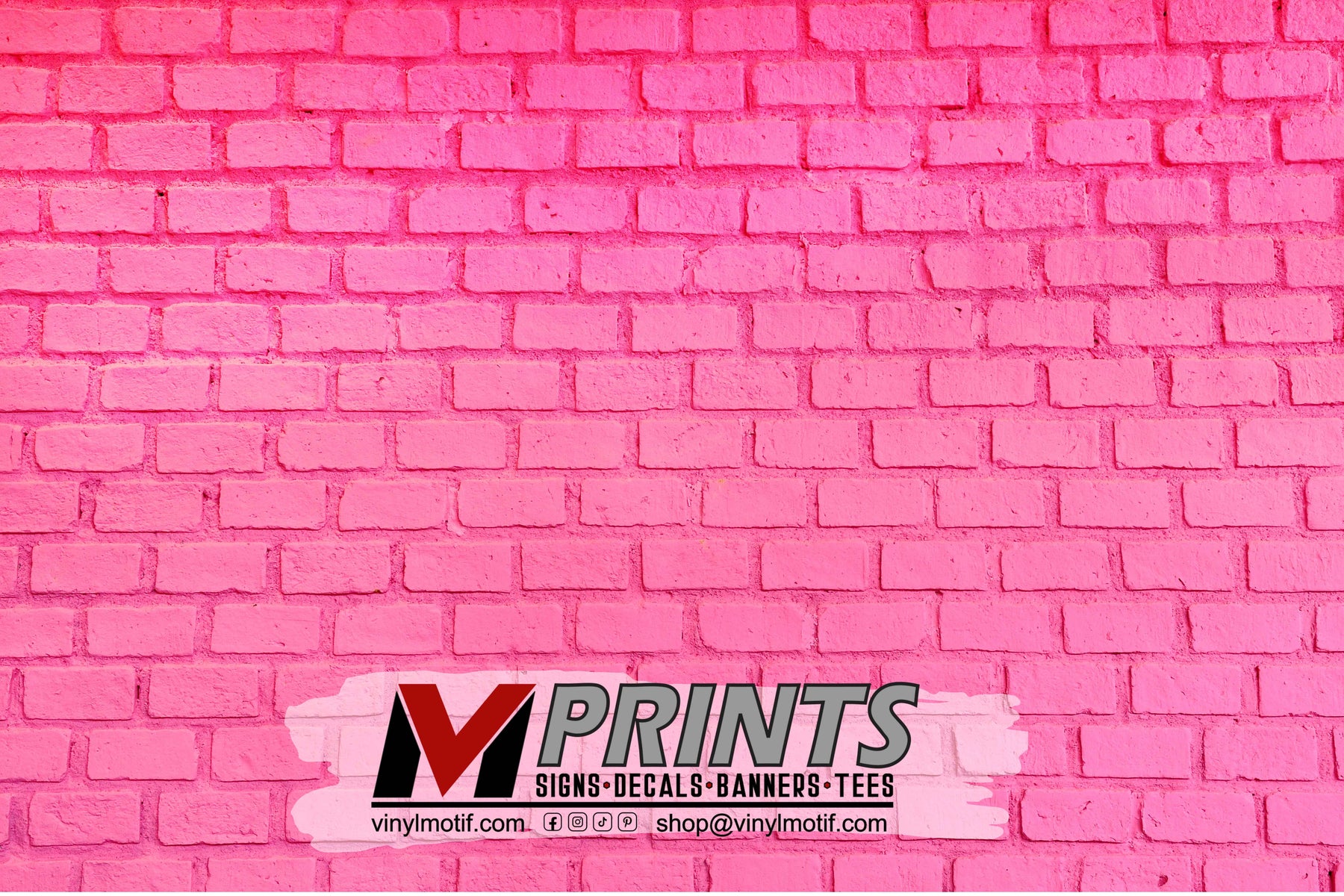 Pink Brick Photo Backdrop – Vinyl Motif, LLC